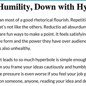 Up with Humility, Down with Hyperbole | article by Andrew Bosworth ...